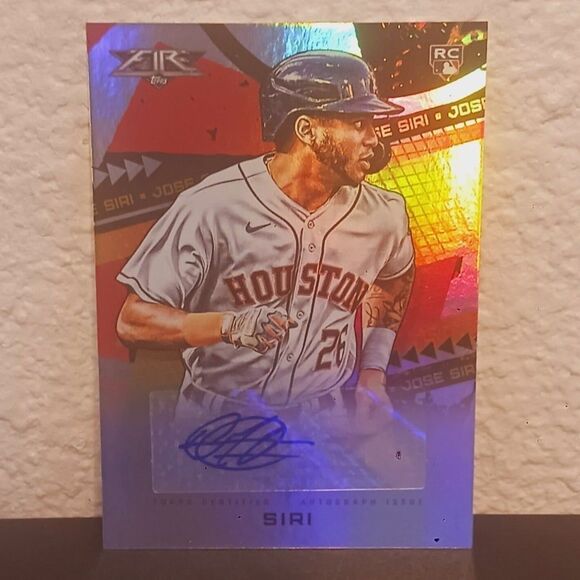 Topps | Toys | 222 Topps Fire Jose Siri Fire Autograph Rookie Card ...
